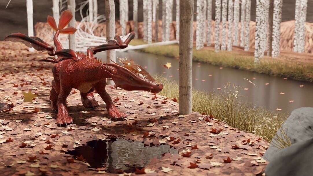 ArtStation - Seasonal Dragon- Autumn