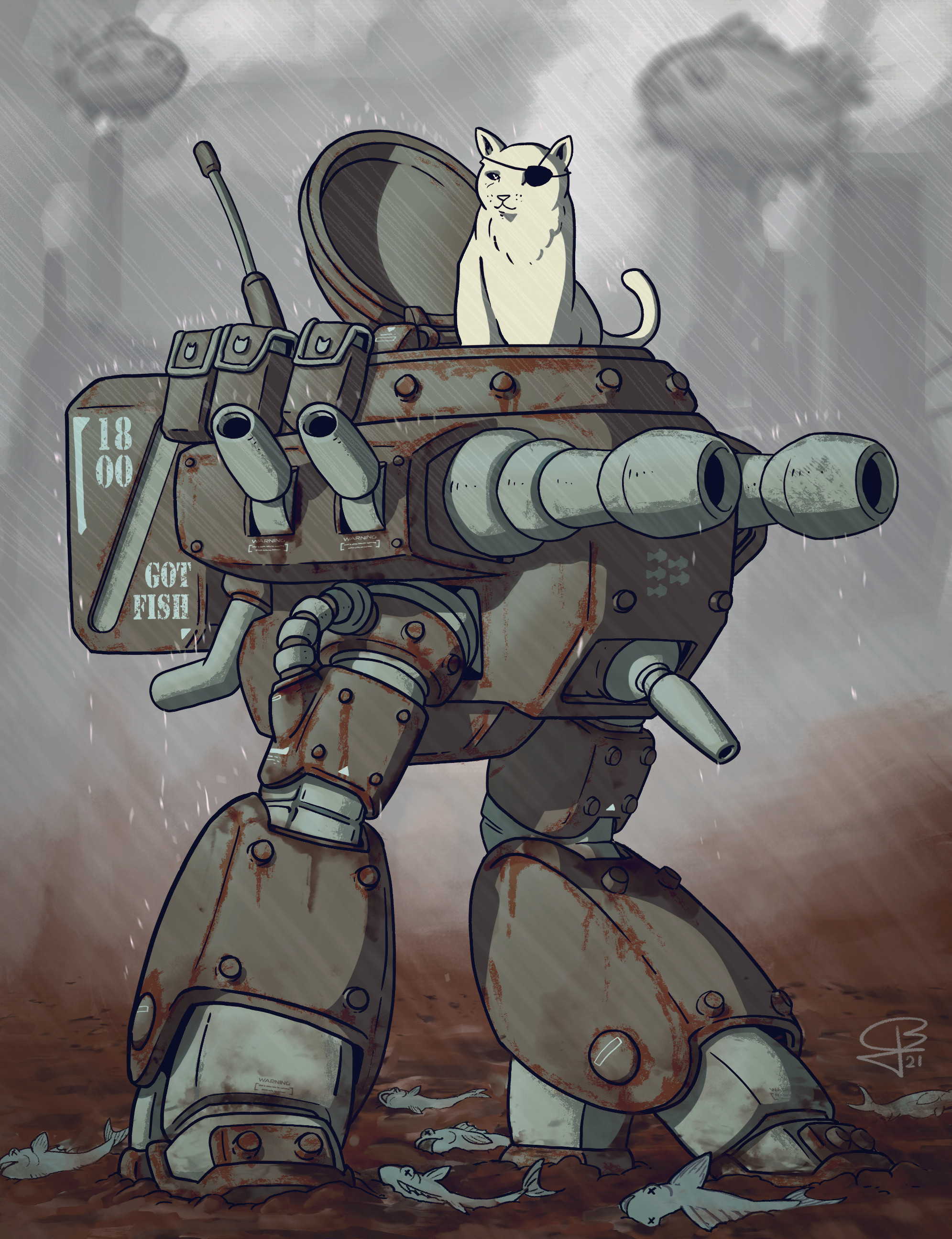 Cat Tank by Sebastian Barth : r/ImaginaryMechs