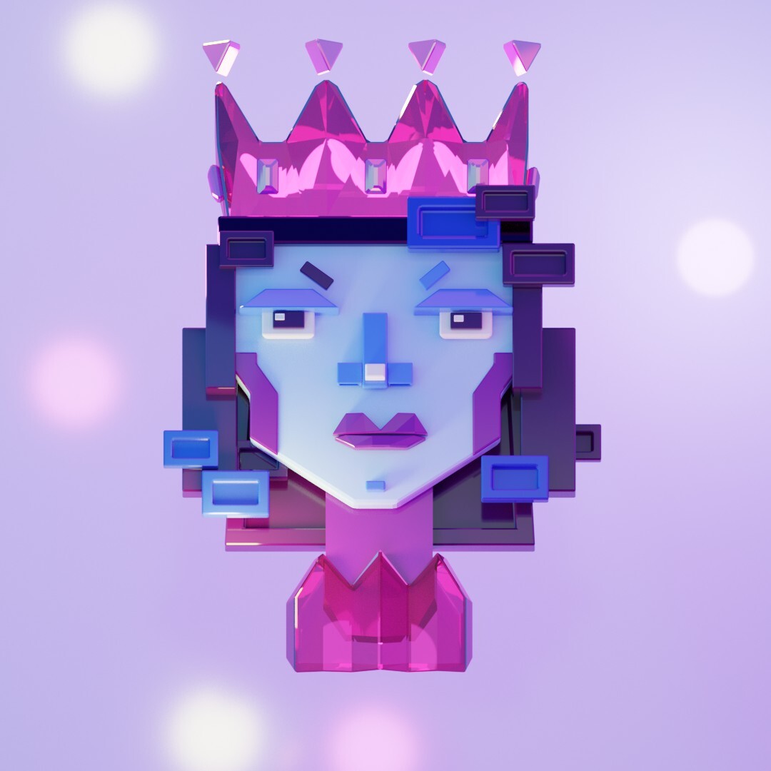 ArtStation - Queen. Block portrait.