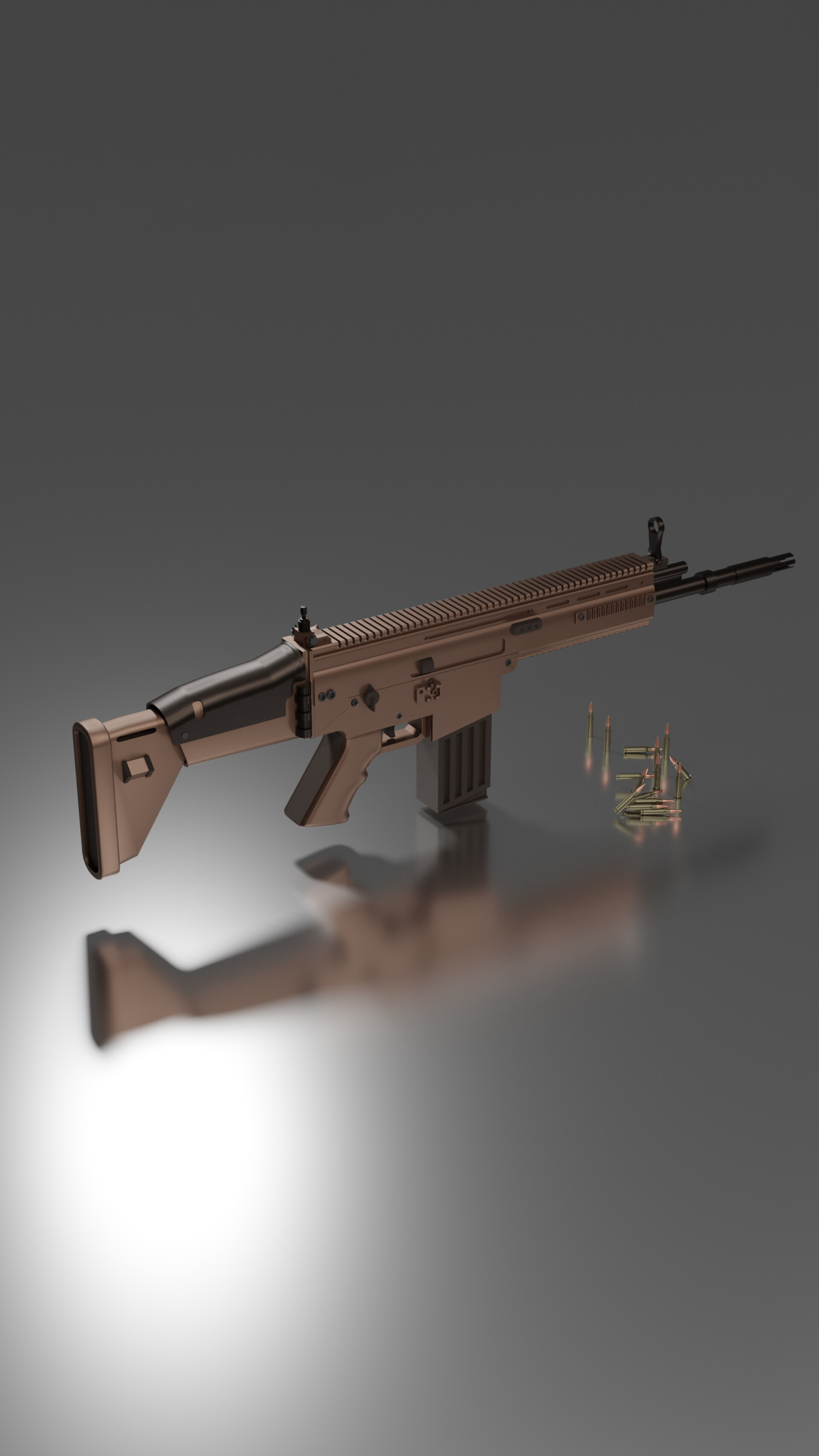 ArtStation - A 3D model of FN_SCAR