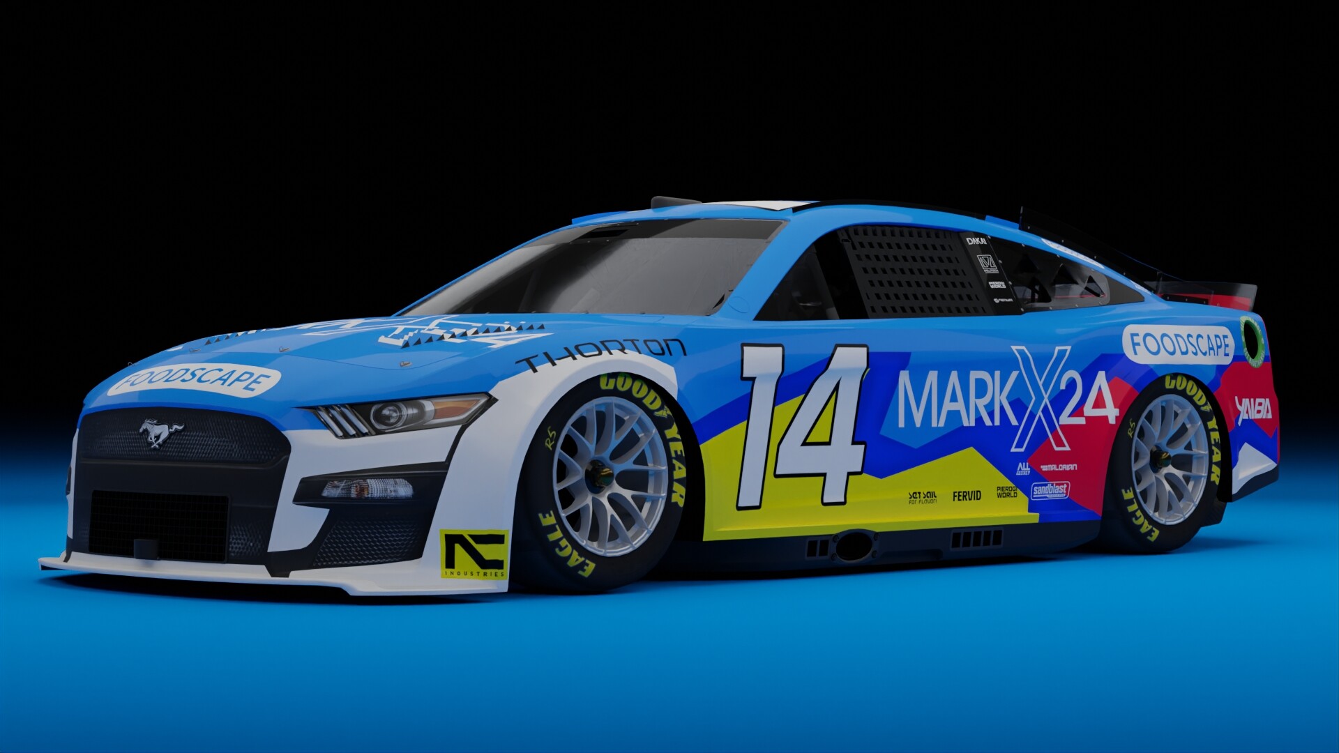 ArtStation - NASCAR Ford Mustang MarkX24 livery
