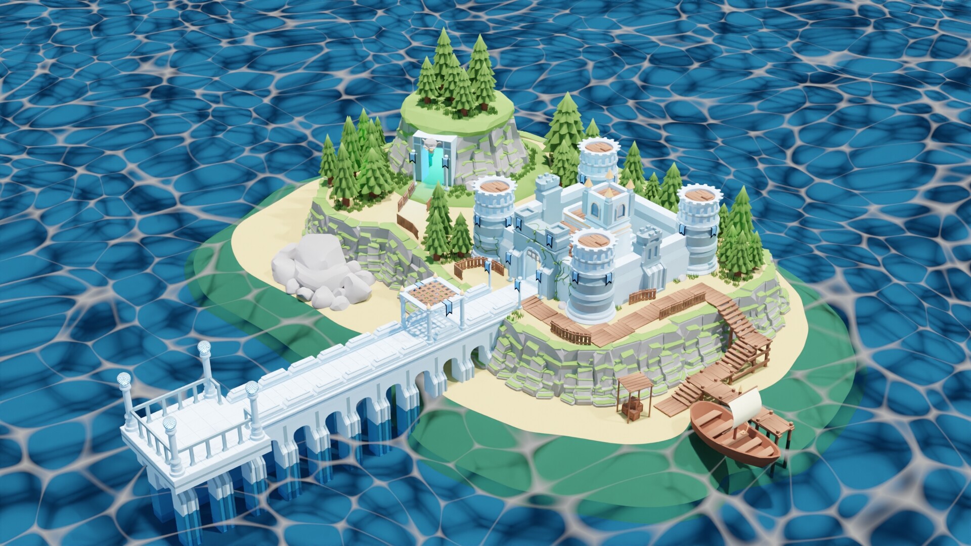 Yash Kakadiya - Low poly Castle | Blender