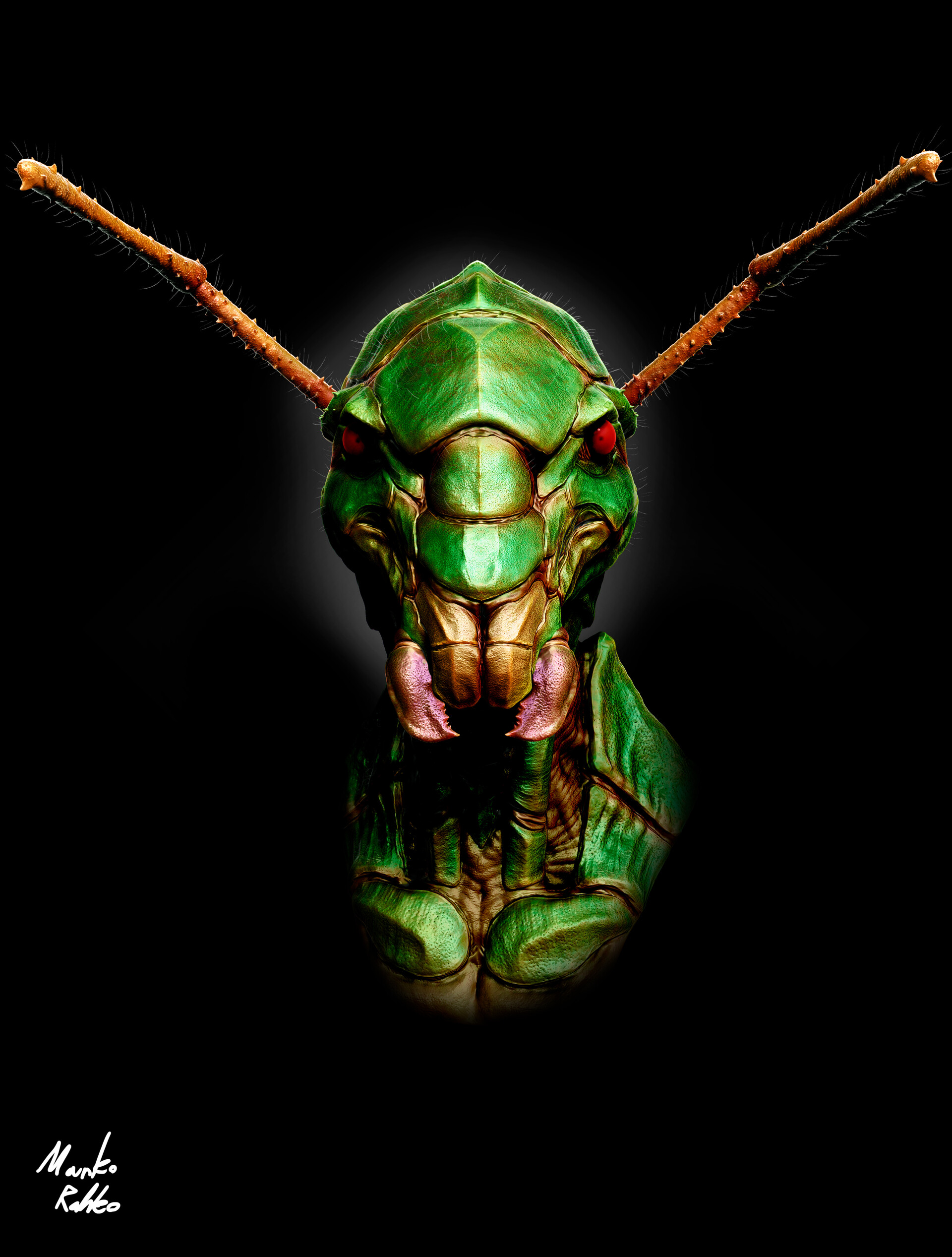 ArtStation - Insectoid Bust II / Locust
