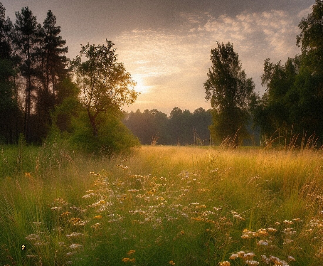ArtStation - Peaceful summer evening