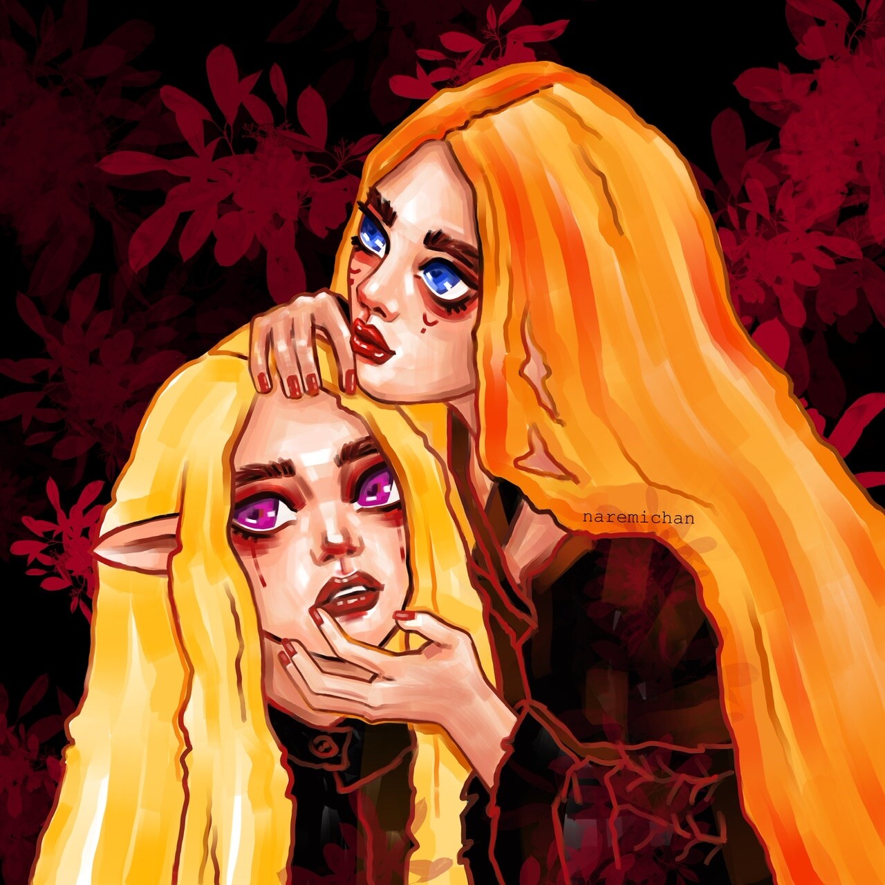 ArtStation - Digital portrait illustration || Gothic girls