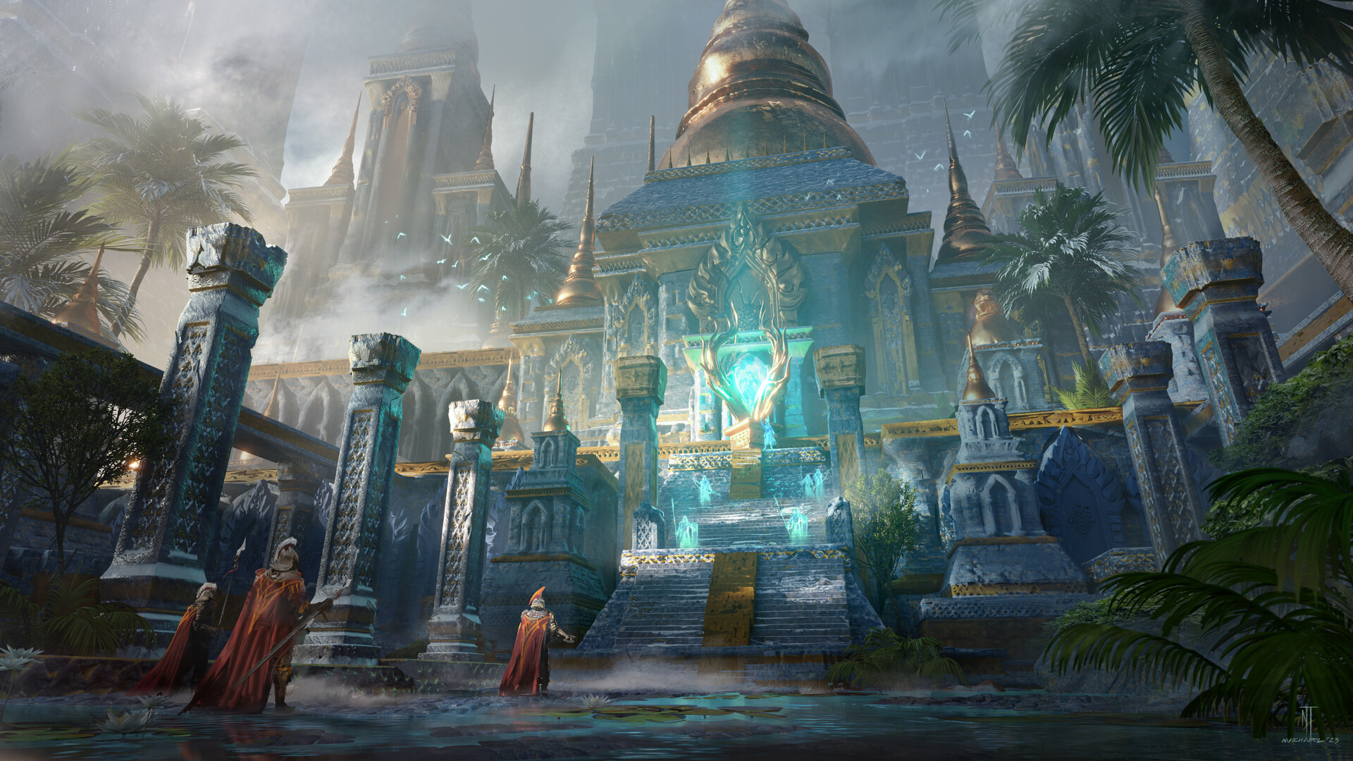 ArtStation - Blue Ancient Temple