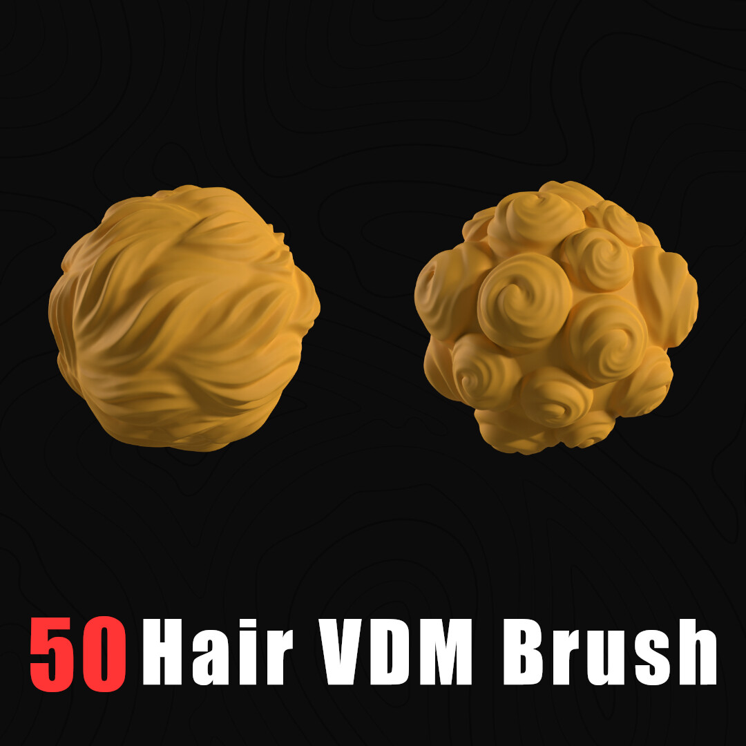 ArtStation - 50 Hair VDM Brushes