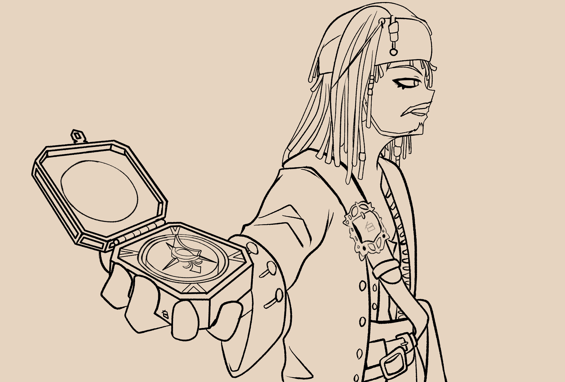 captain jack coloring pages