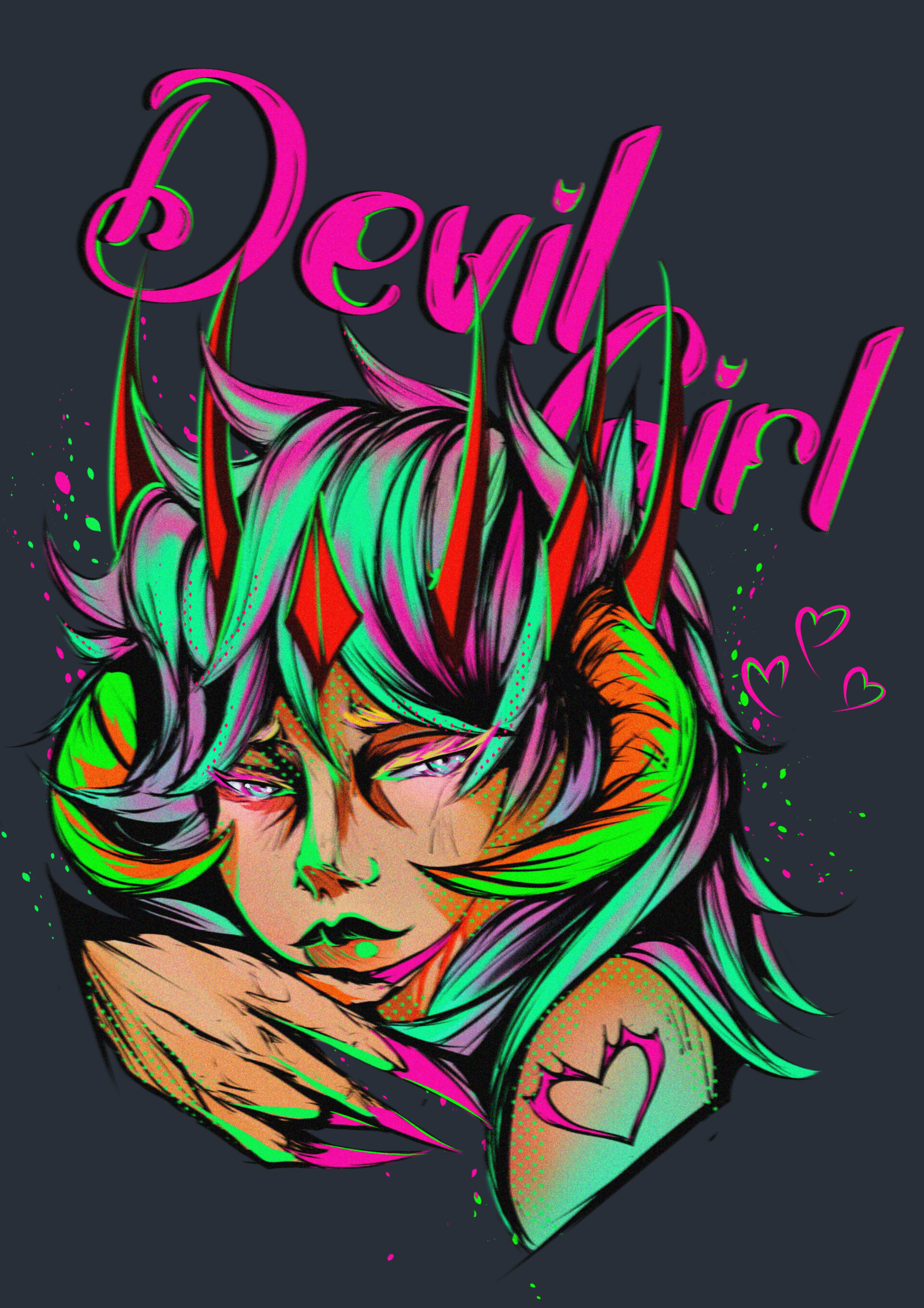 ArtStation - DevilGirl as Pop Art Style