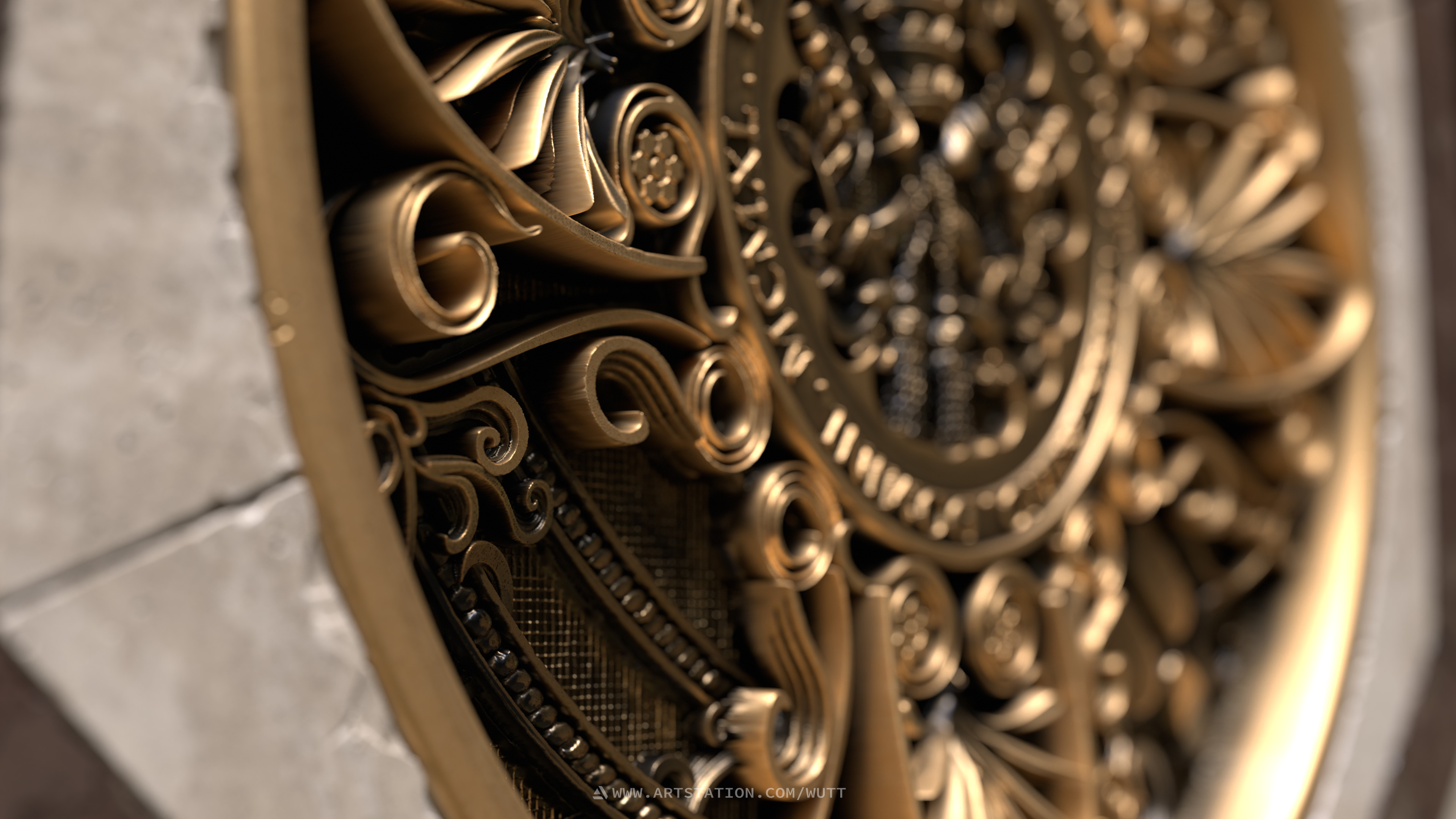 Wu TT - A refined ground metal pattern with varied height changes -Pure Procedural Texture - No ...