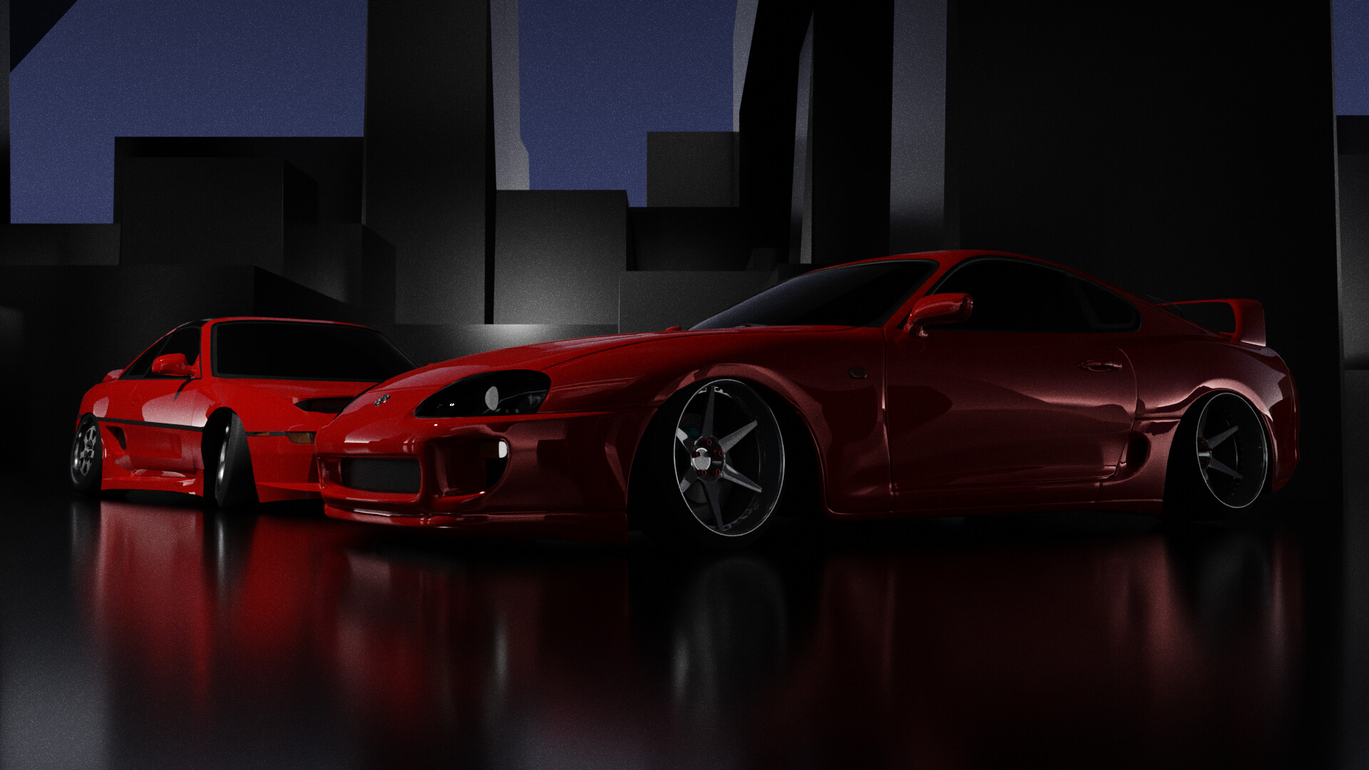 ArtStation - Toyota Supra and MR2