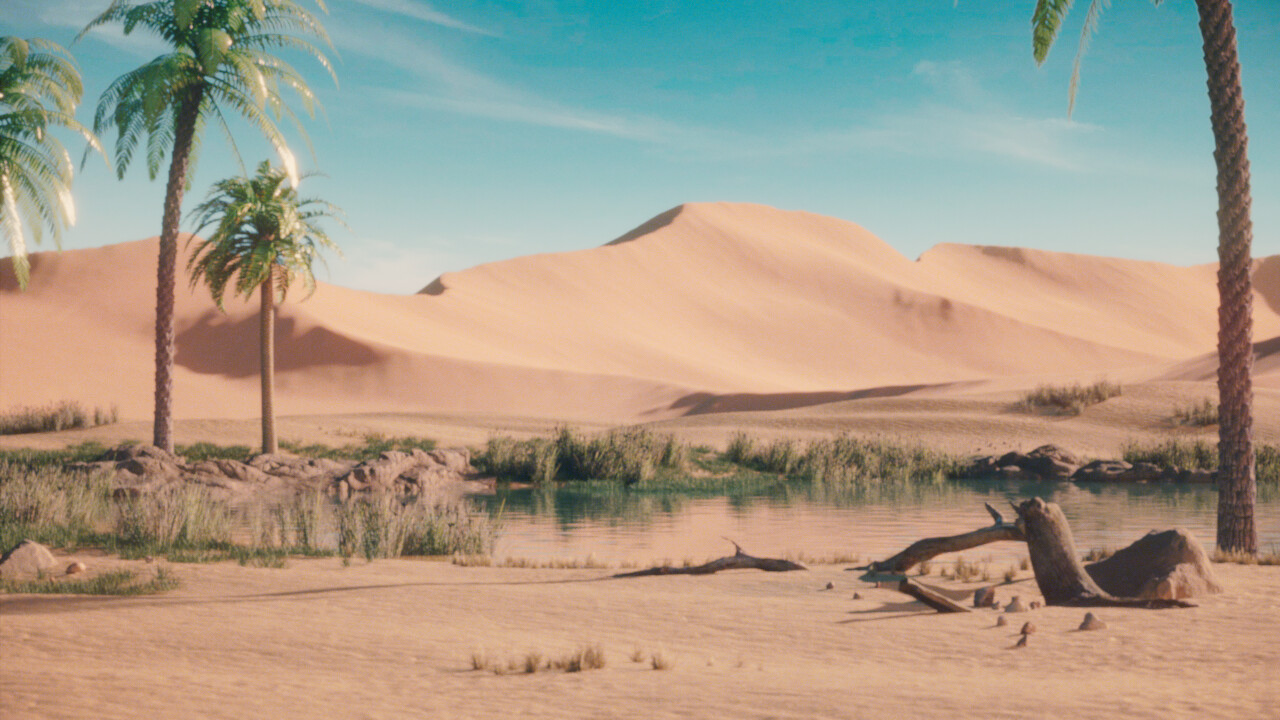 ArtStation - Desert Oasis