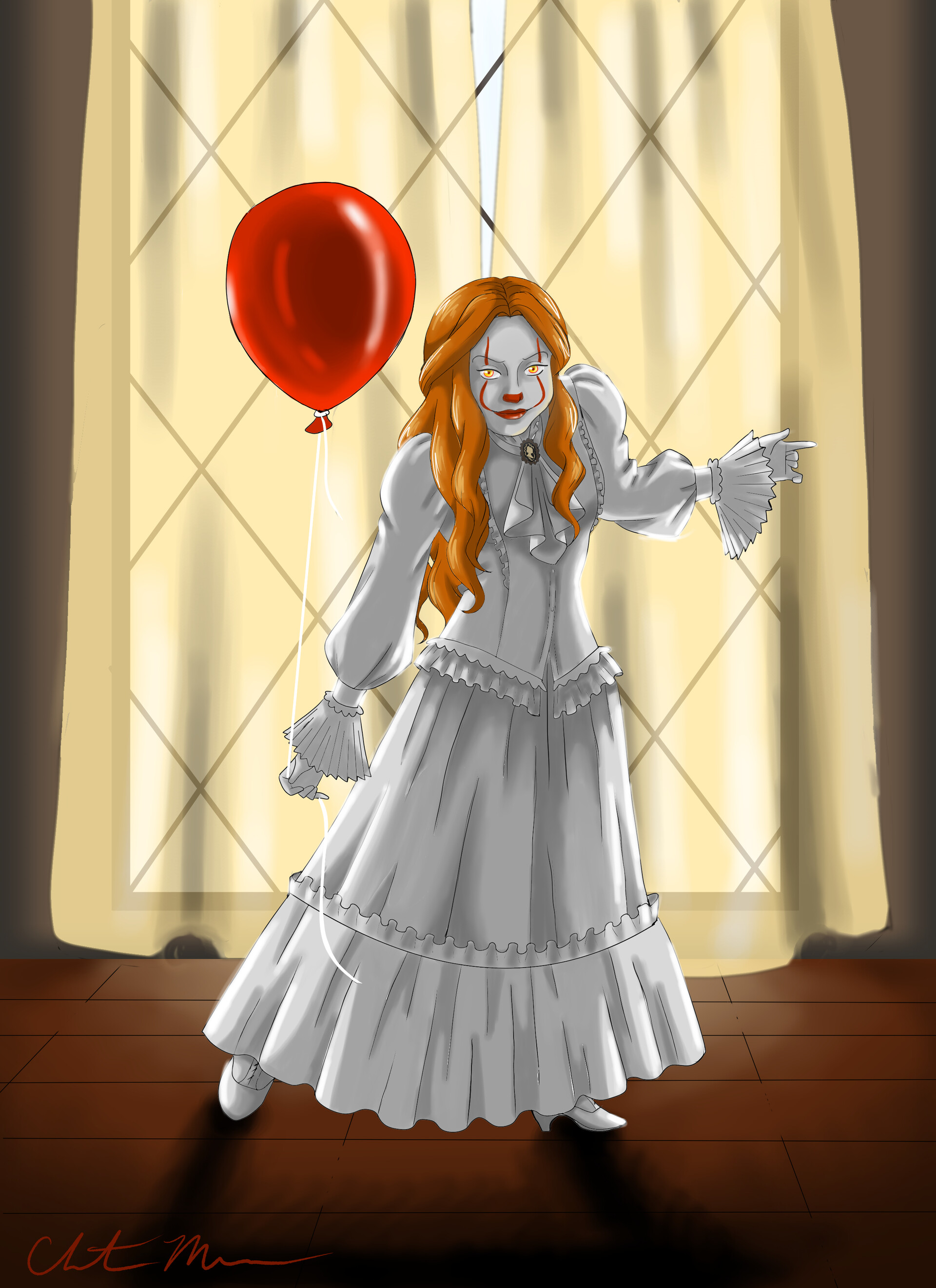 how to draw pennywise girl