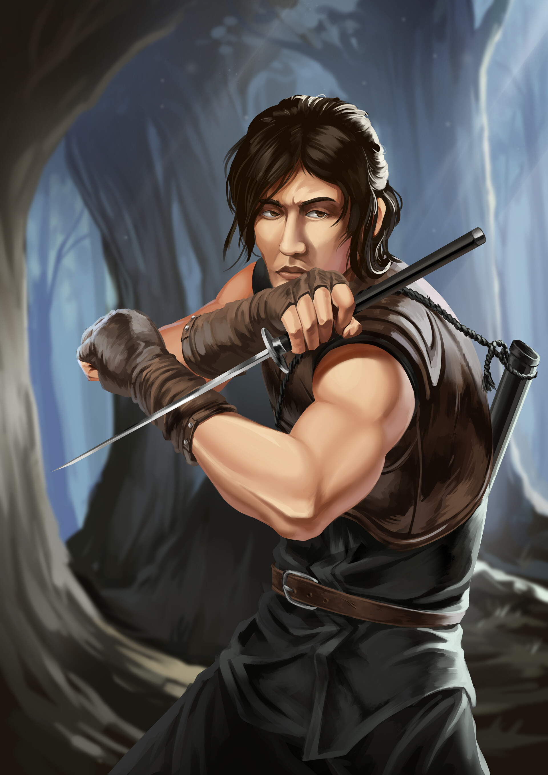 ArtStation - Thief in woods