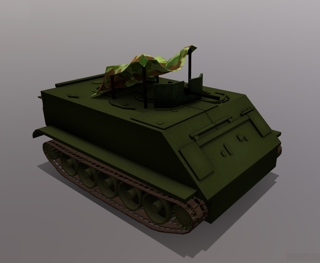 ArtStation - Low Poly Vietnam war APC