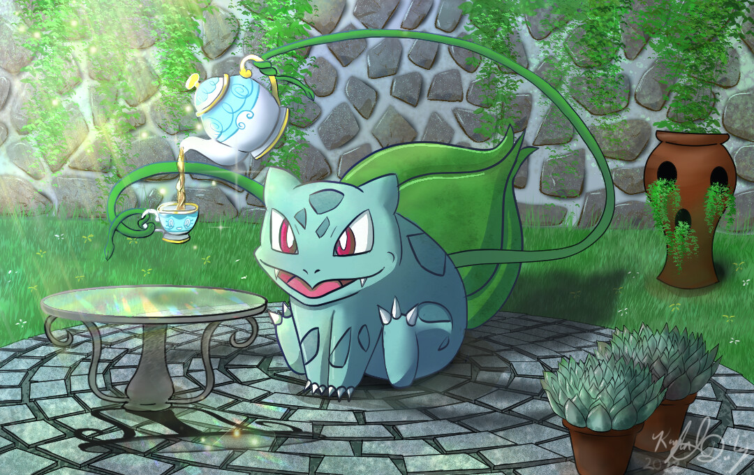ArtStation - Bulbasaur Tea Garden