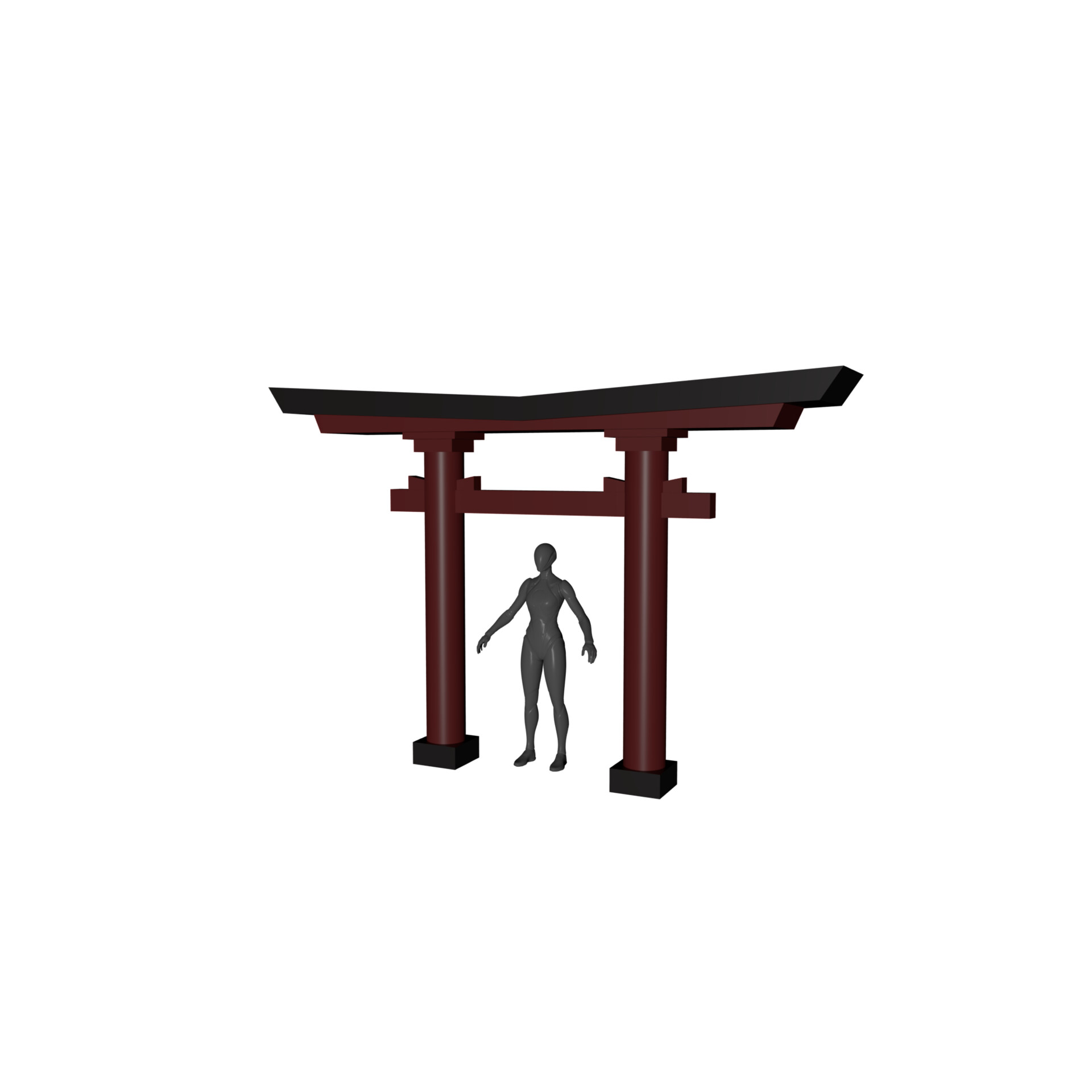 ArtStation - Low poly Torii Gate (Concept 3D)