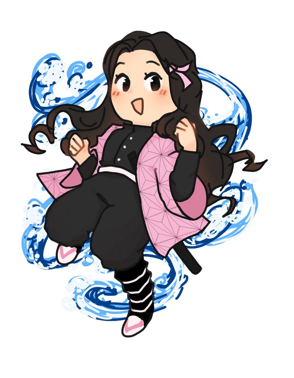 ArtStation - Nezuko Swapped AU Keychain / Charm Design | Demon Slayer