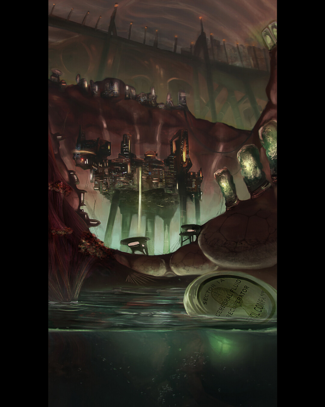 ArtStation - A New city in an alien stomach