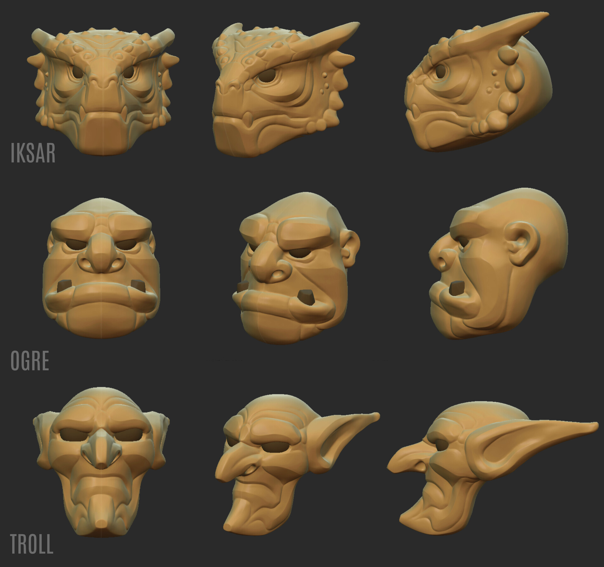 ArtStation - EQ Inspired Head Studies