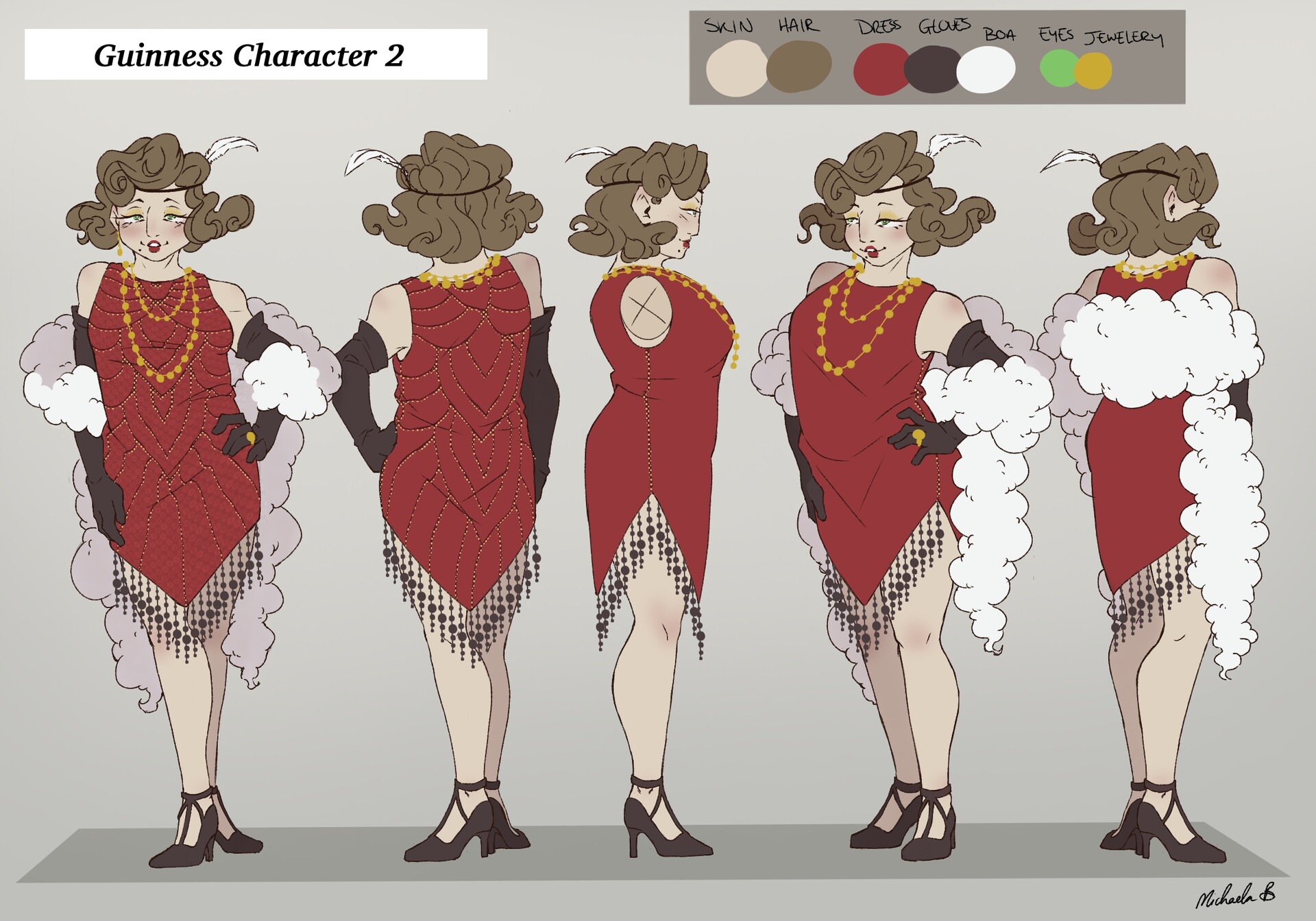ArtStation - 1920s flapper character design