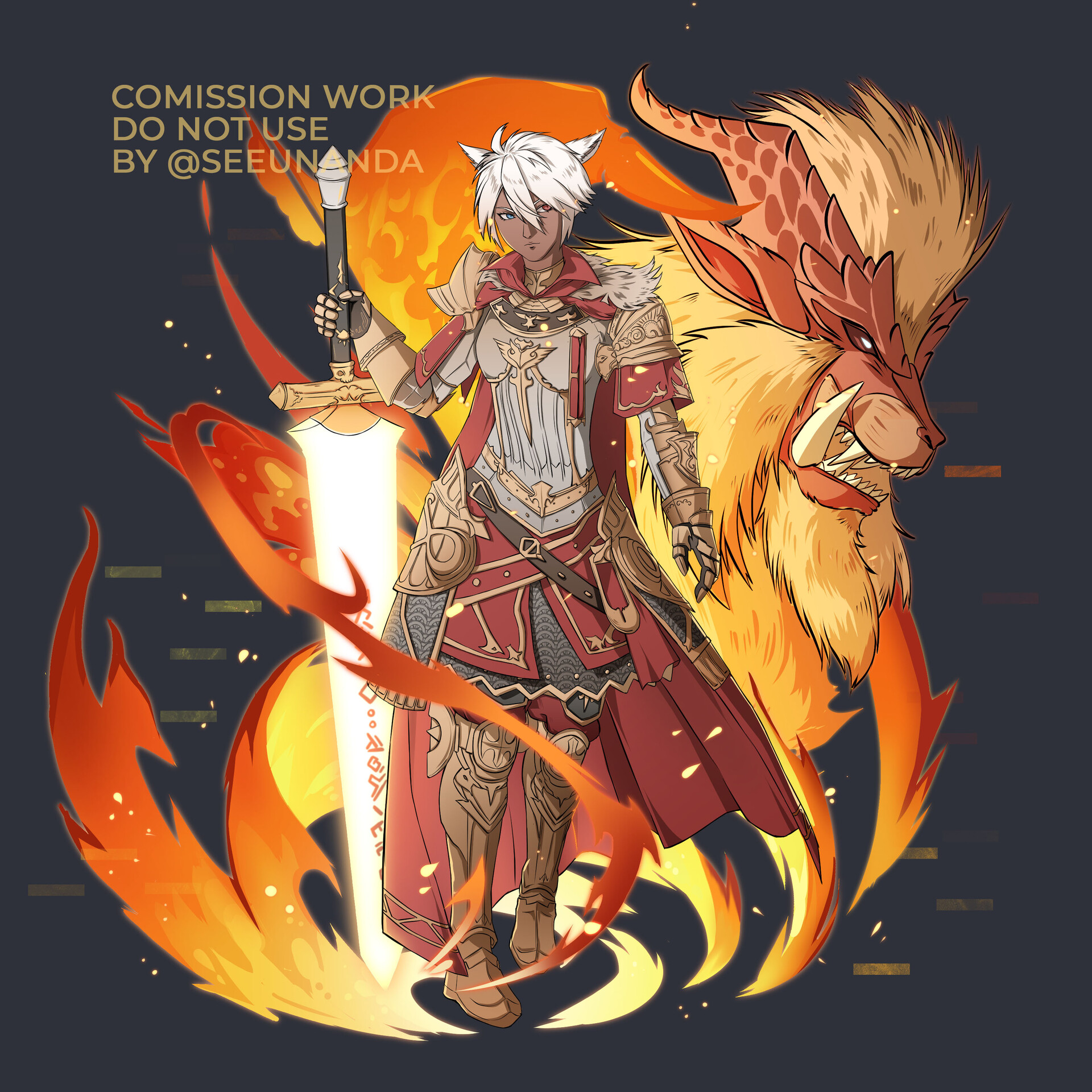 ArtStation - Bladefang of Teostra (FF14 OC)