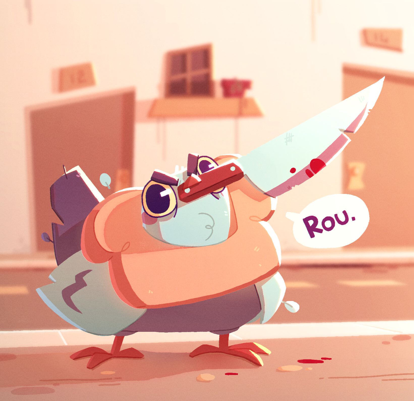 ArtStation - Knife pigeon