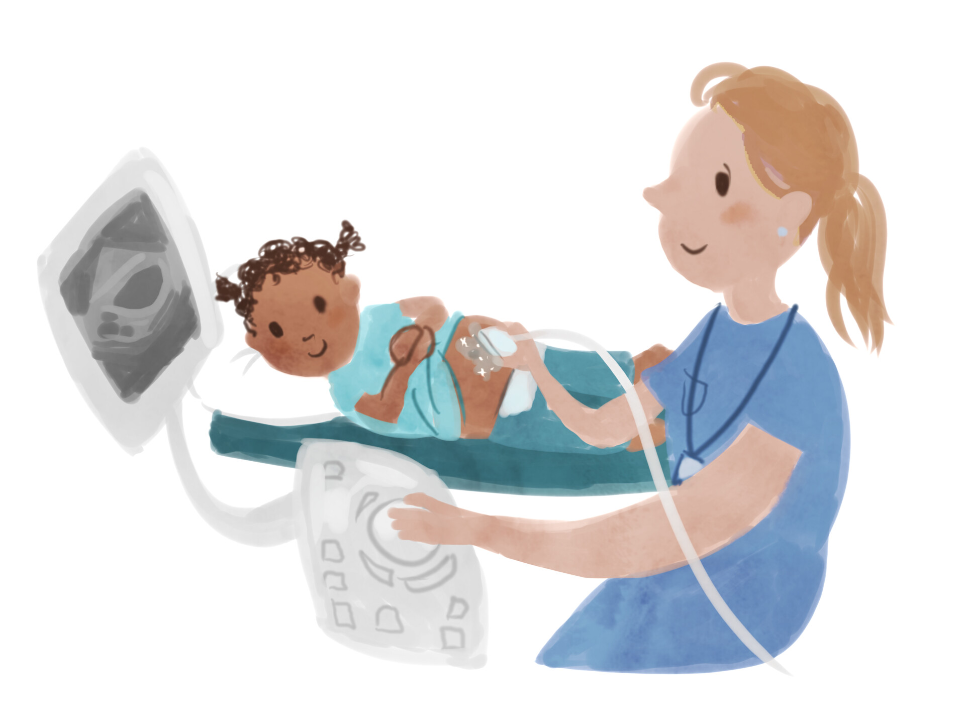 ArtStation - Illustration for paediatric ultrasound leaflet