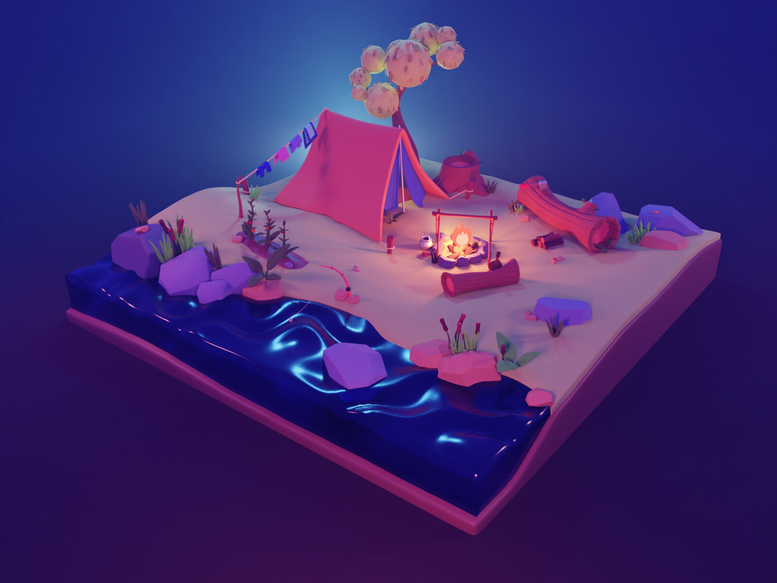 ArtStation - Stylized Camping