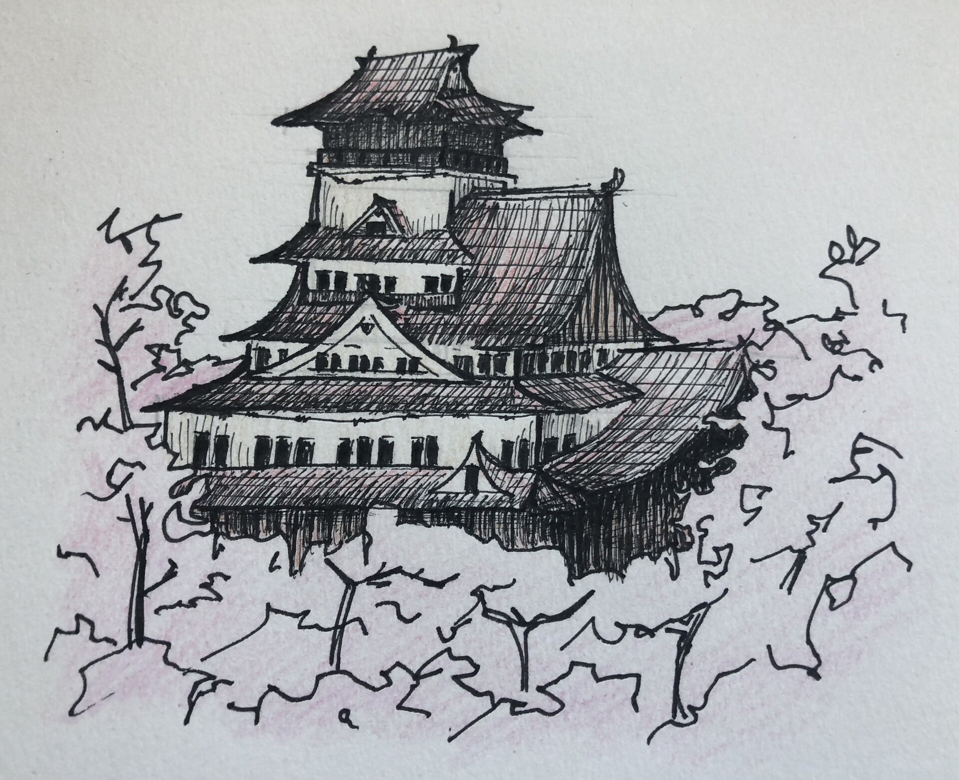 ArtStation - Japanese architectural drawing