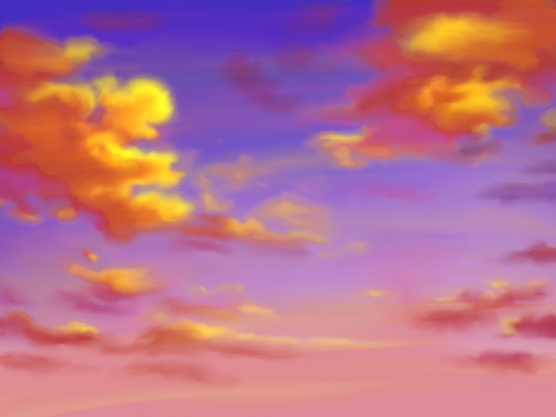 ArtStation - Clouds During Sunset Background Art