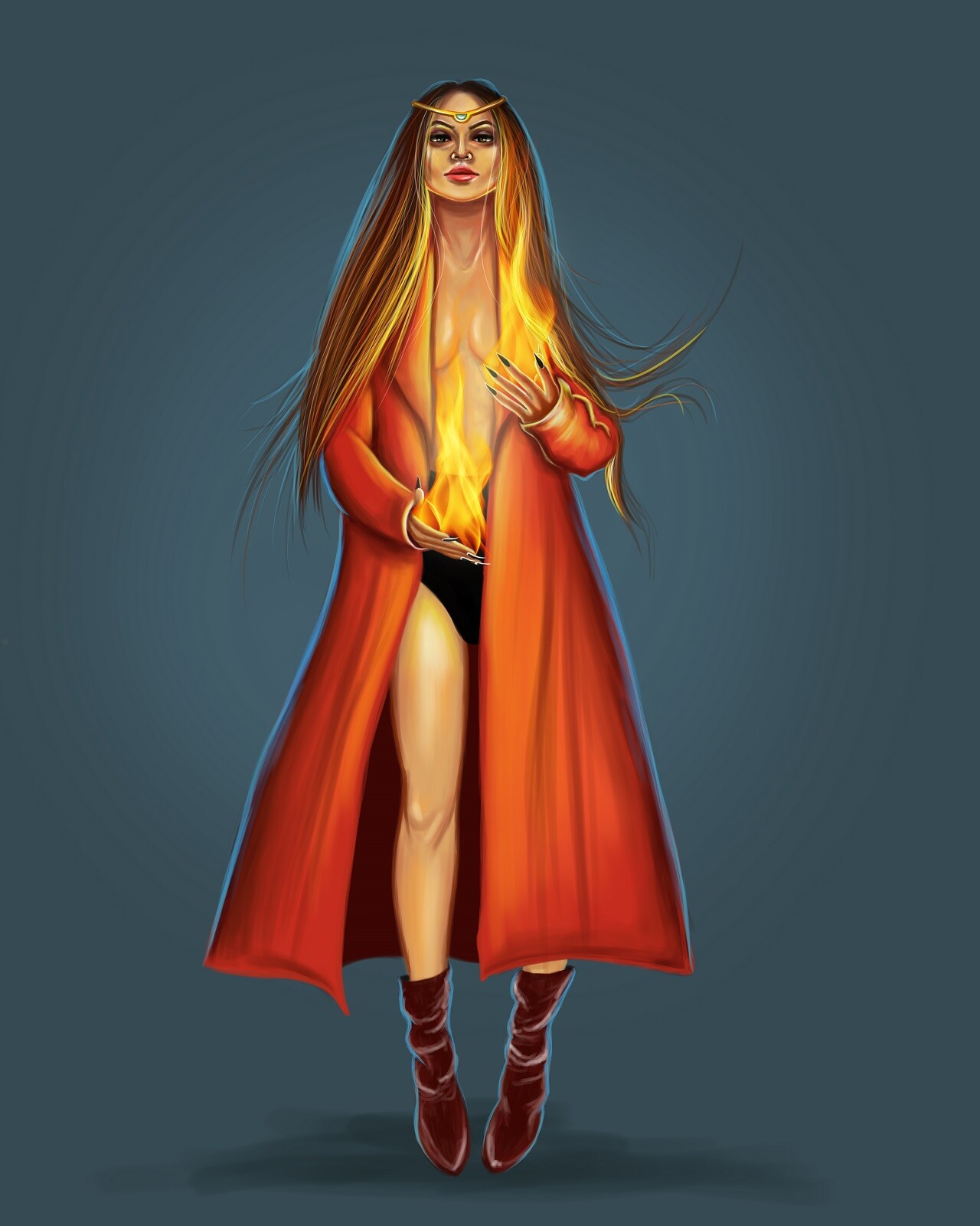 ArtStation - Character design /Fire witch/