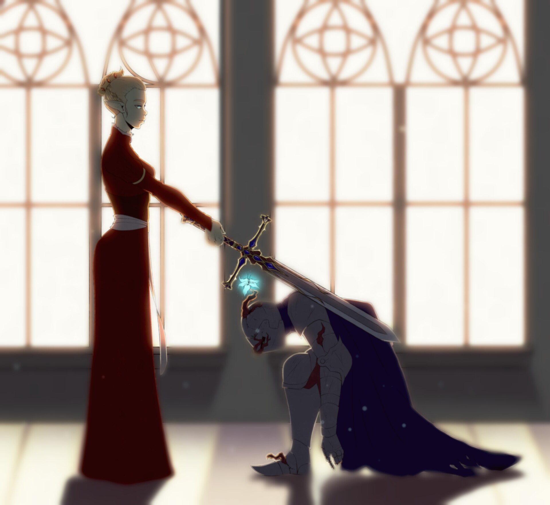 ArtStation - Blessing to the Flower Knight