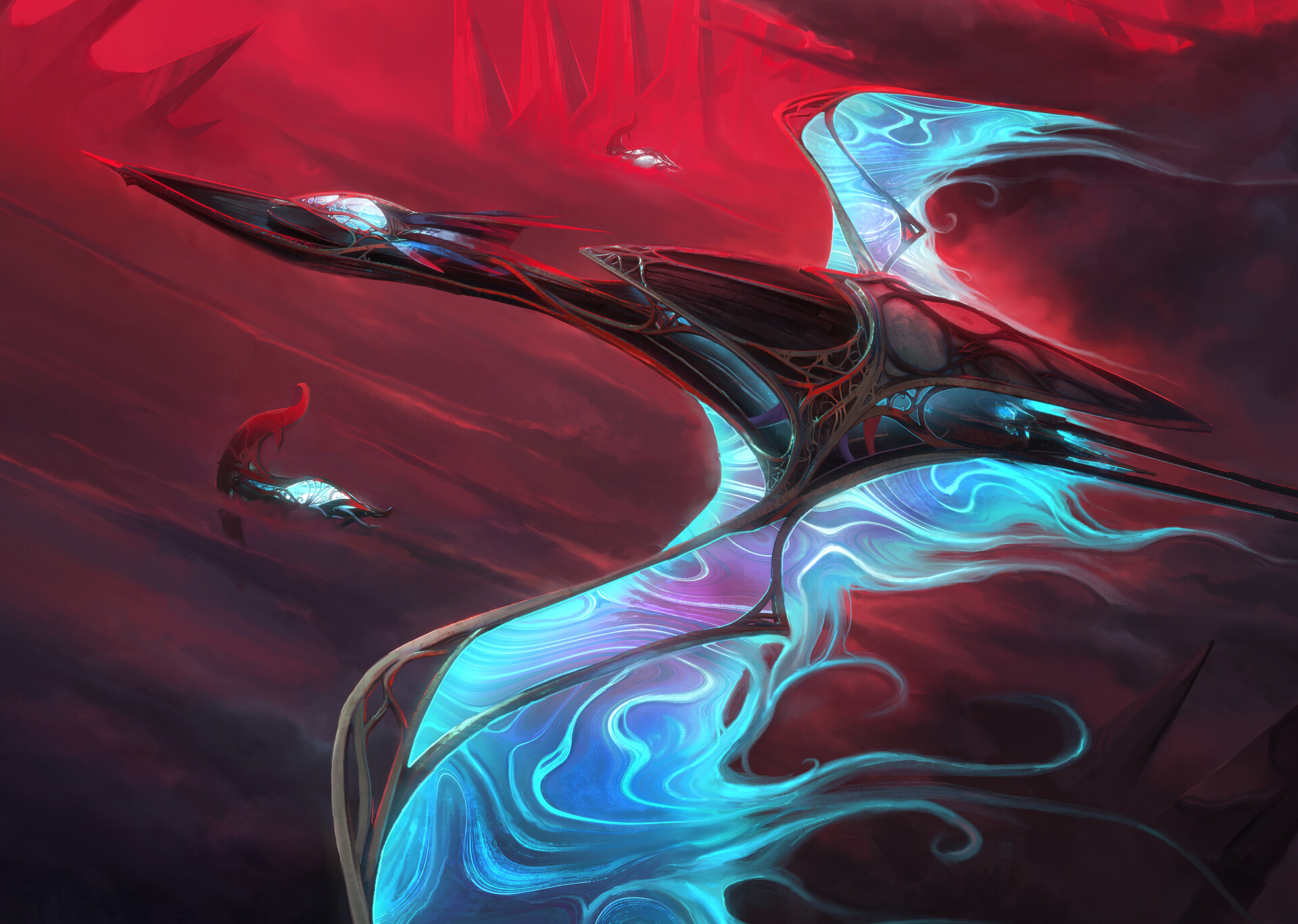 ArtStation - Magic the Gathering, Aetherwing, Golden-scale Flagship