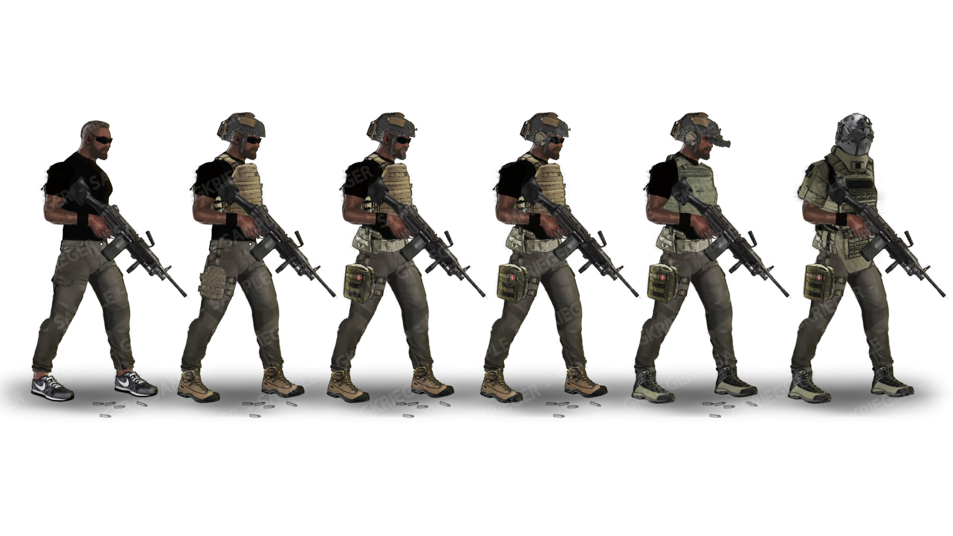ArtStation - My Art-Real stylistic 2d Military