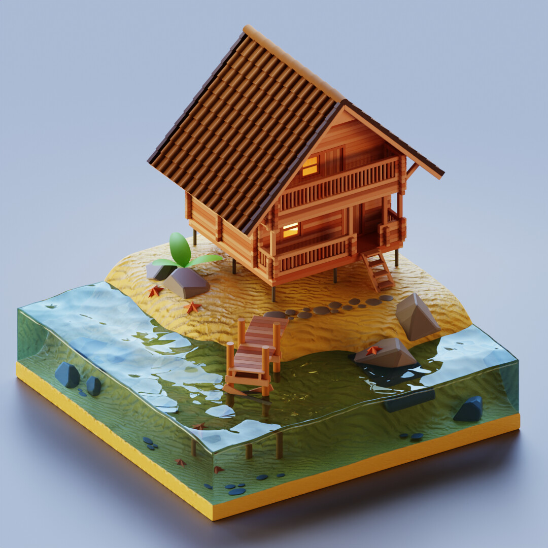 ArtStation - House on a beach