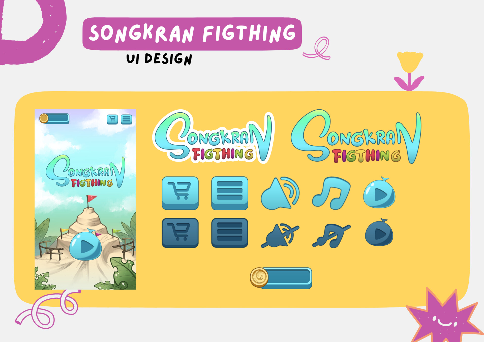 ArtStation - Songkran Fighting Game UI