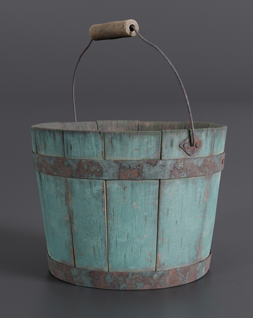 ArtStation - Old rustic bucket