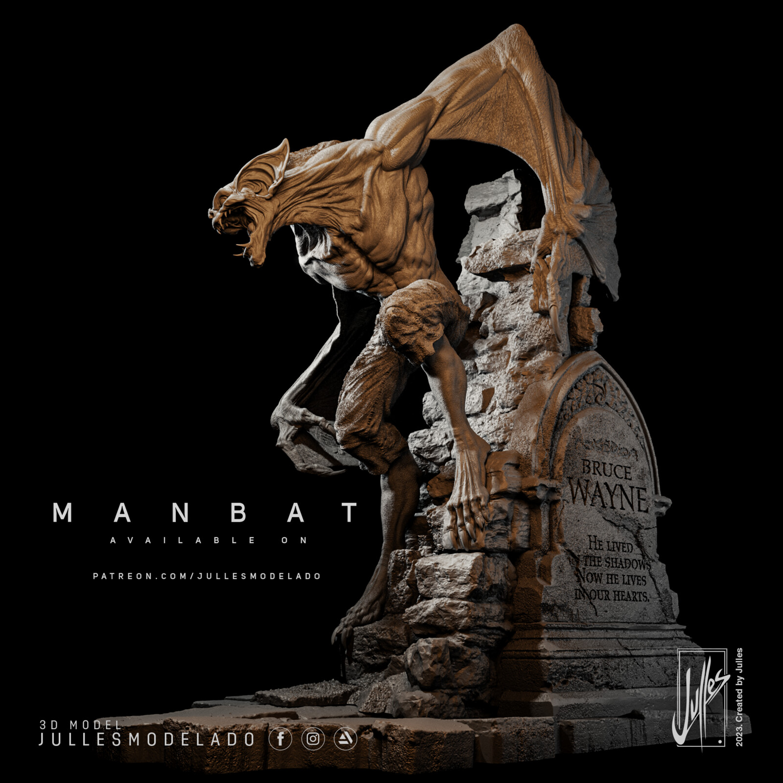 Julles Modelado - Manbat 3d Print Model