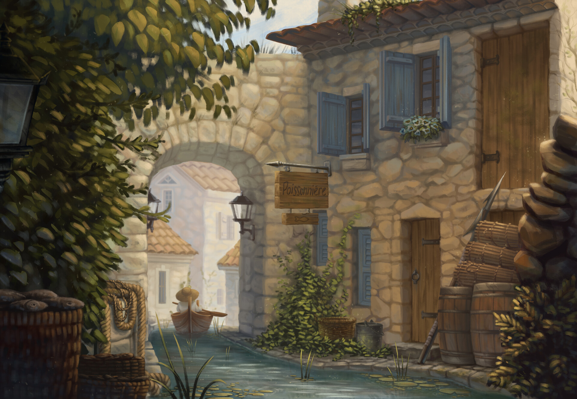 ArtStation - Peaceful Provence Waterways
