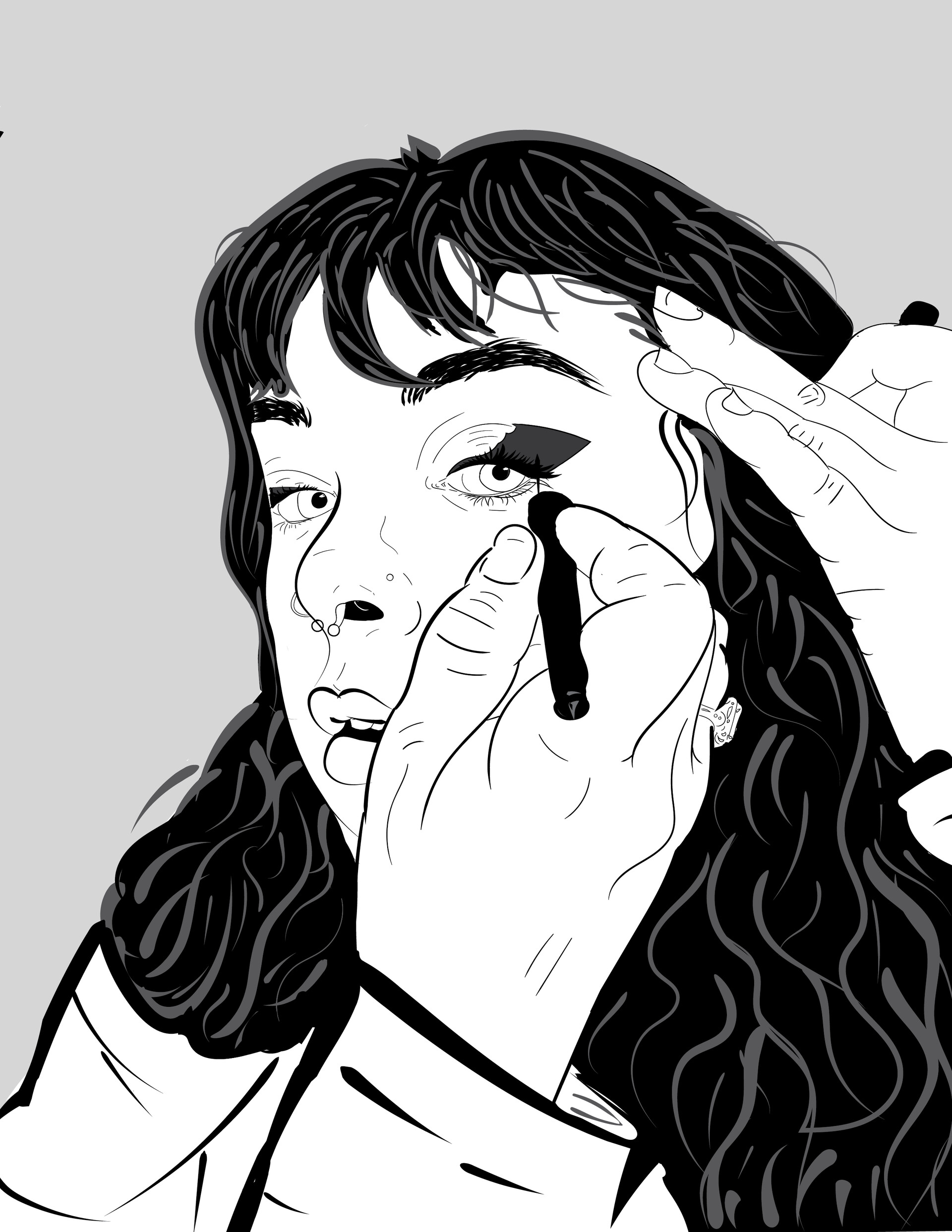 ArtStation - Self Portrait Vector Drawing