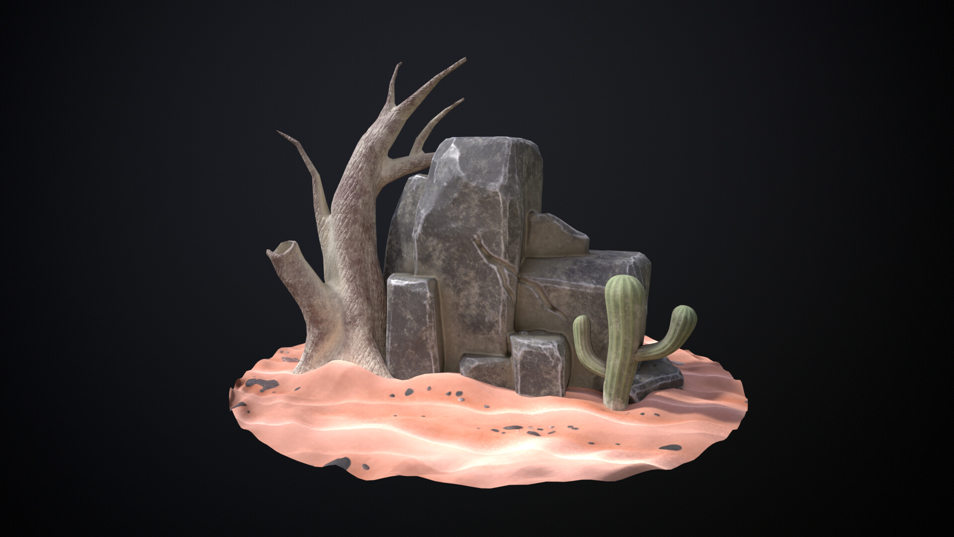 ArtStation - Stylized desert game corner