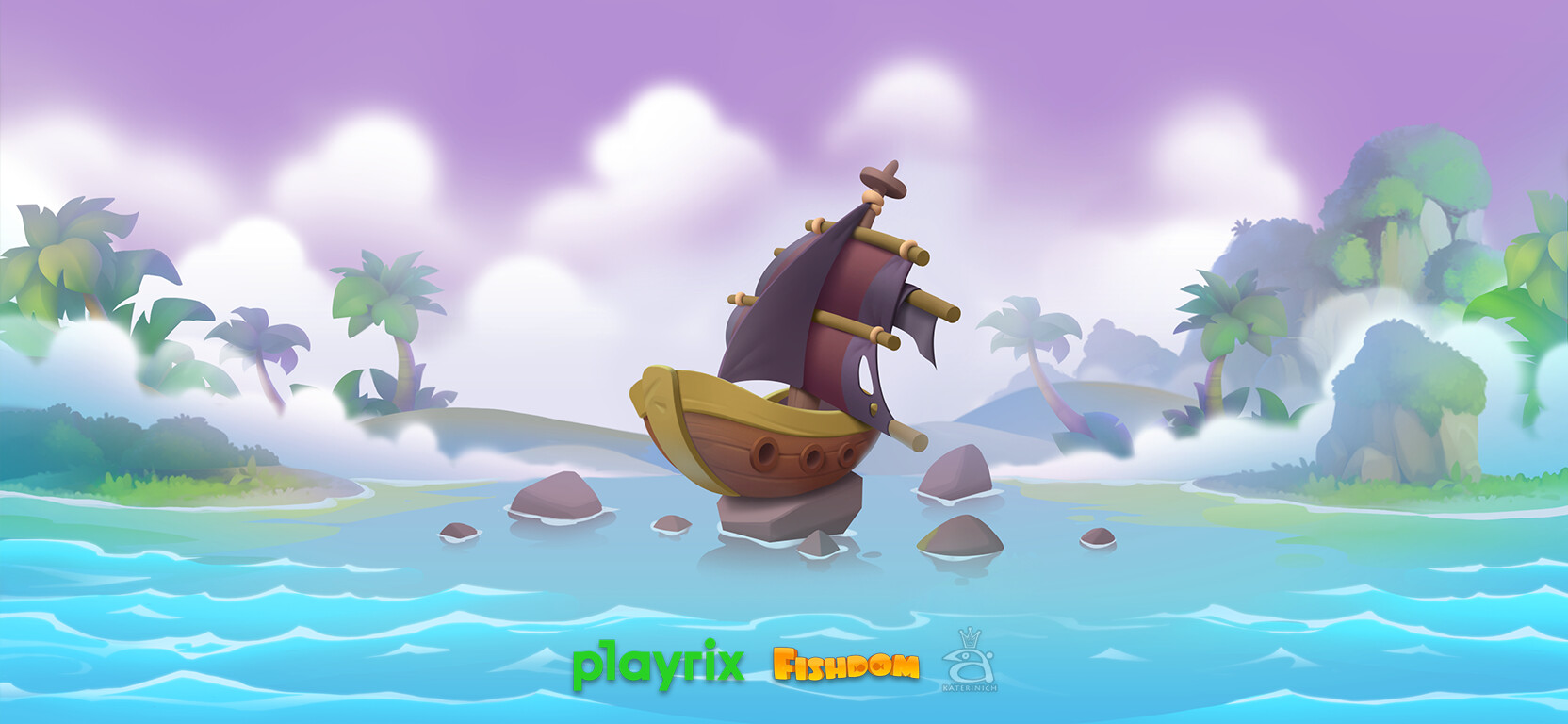 ArtStation - Fishdom Tropical events arts