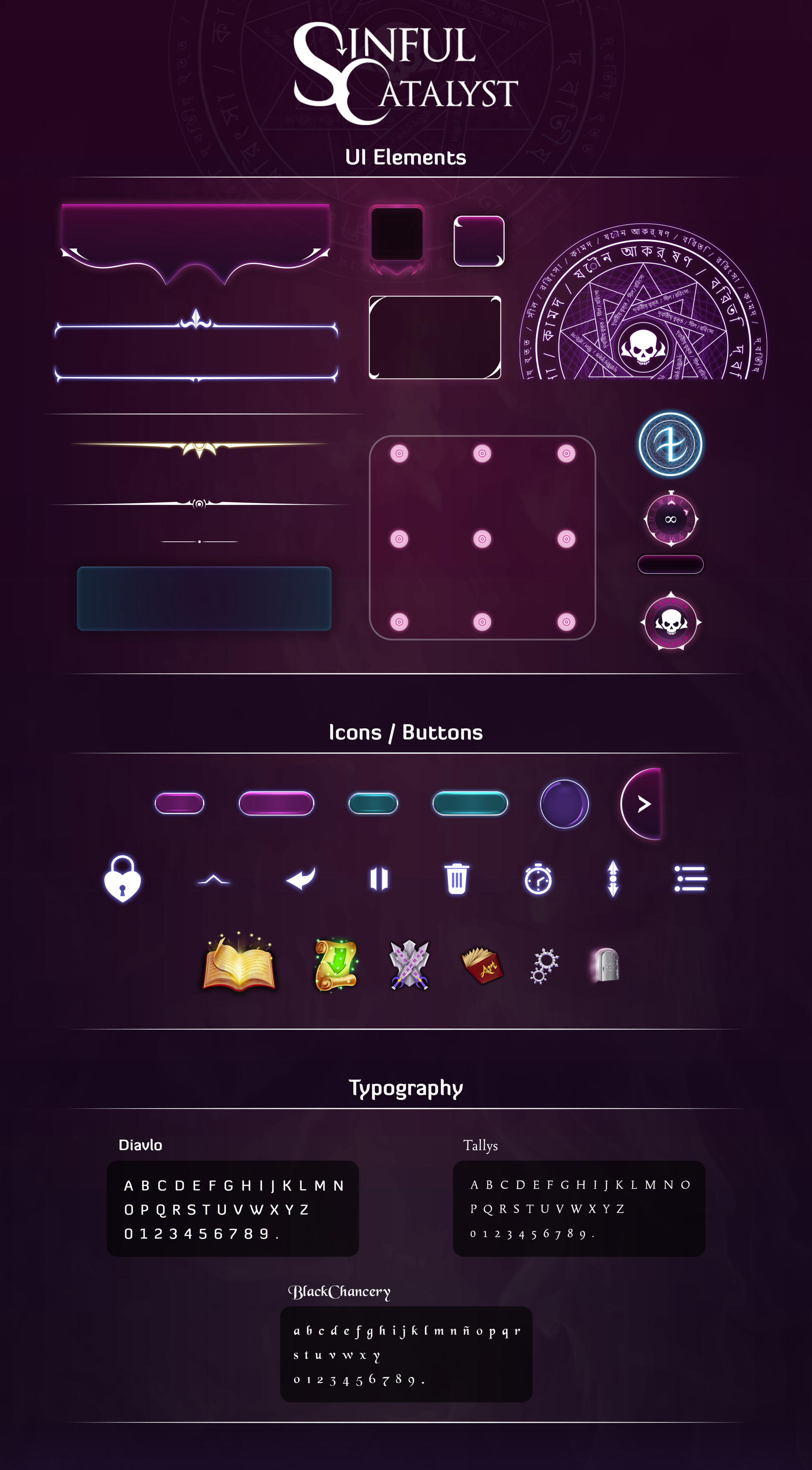 ArtStation - Sinful Catalyst - UI Design