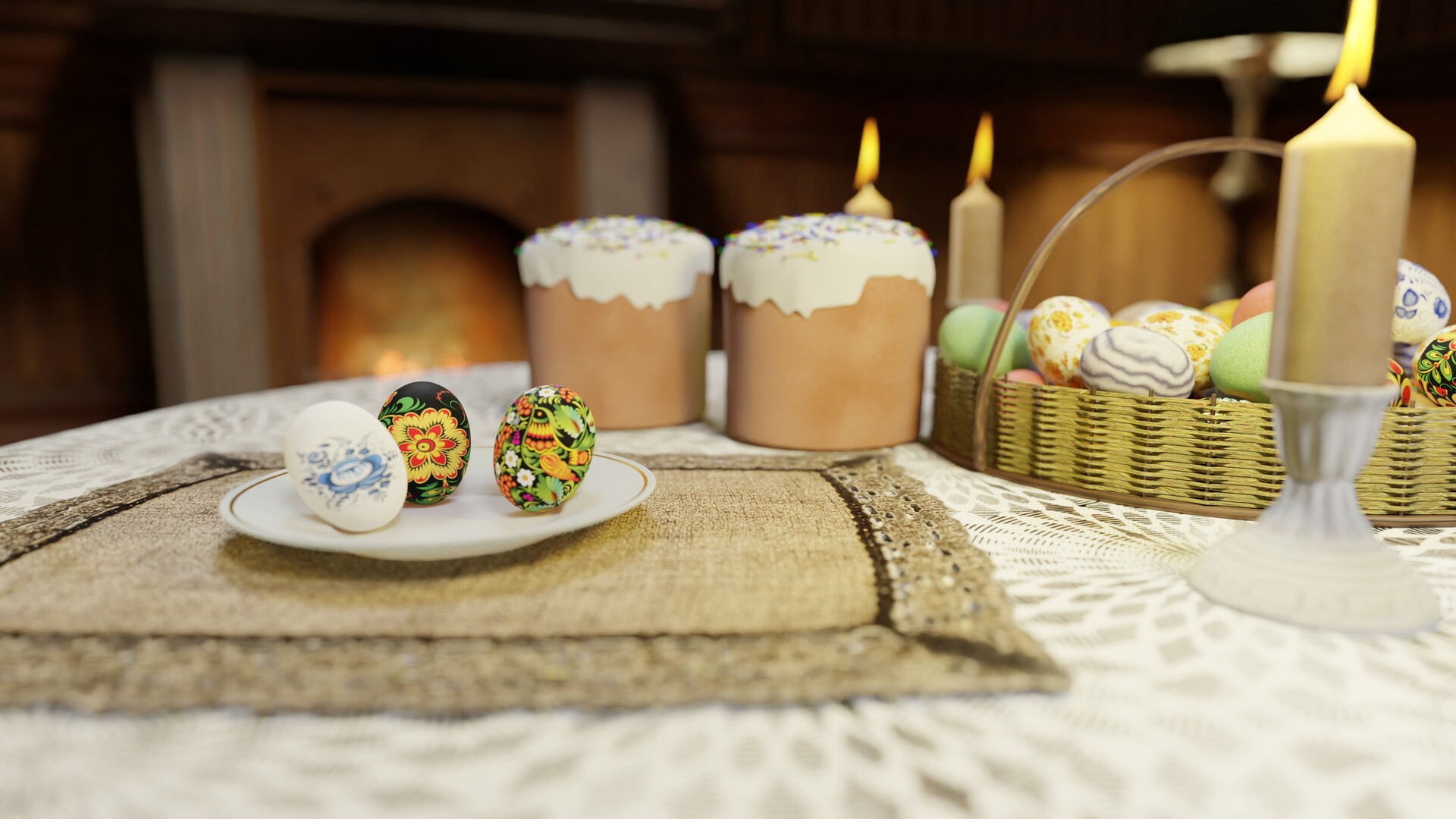 ArtStation - Easter composition created in Blender 3D in 2023