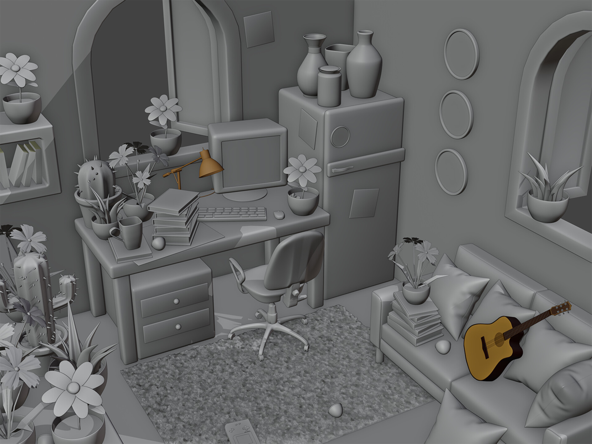 Jaizz Singh - Low poly room design