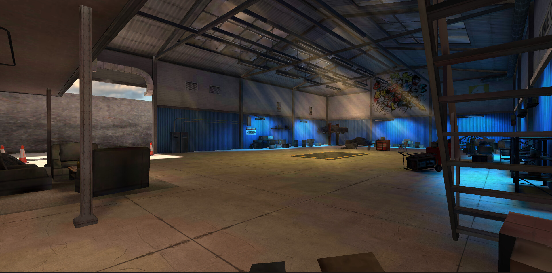 ArtStation - gangster Game Garage Render