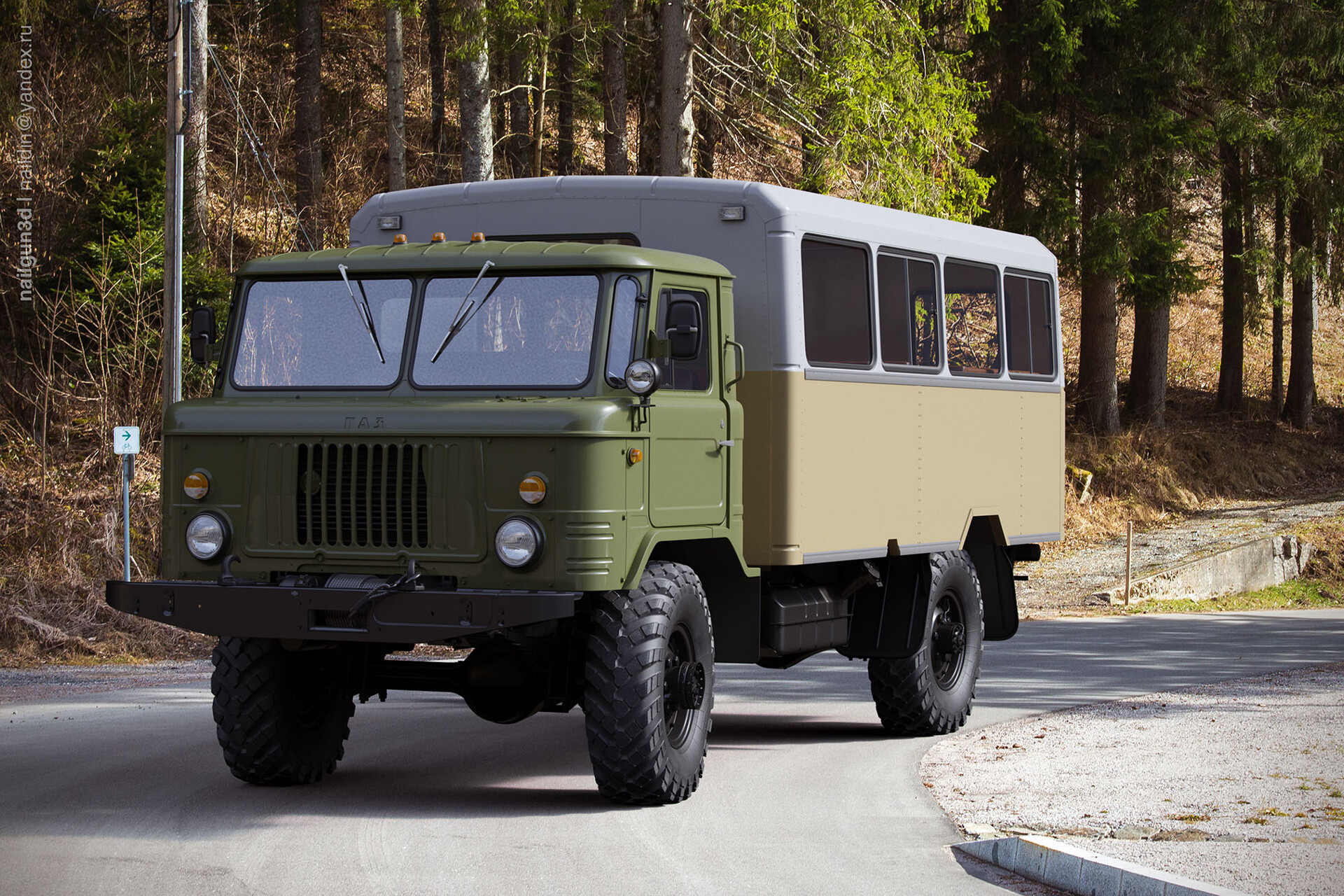 Nailgun3d _ Nail Khusnutdinov - NEFAZ NZAS-3964 (GAZ-66)