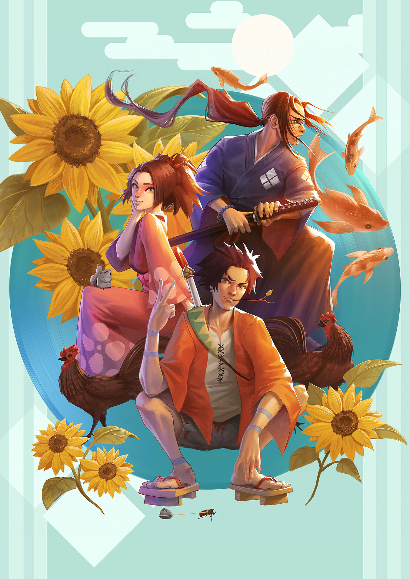 Fuu Samurai Champloo Sunflowers