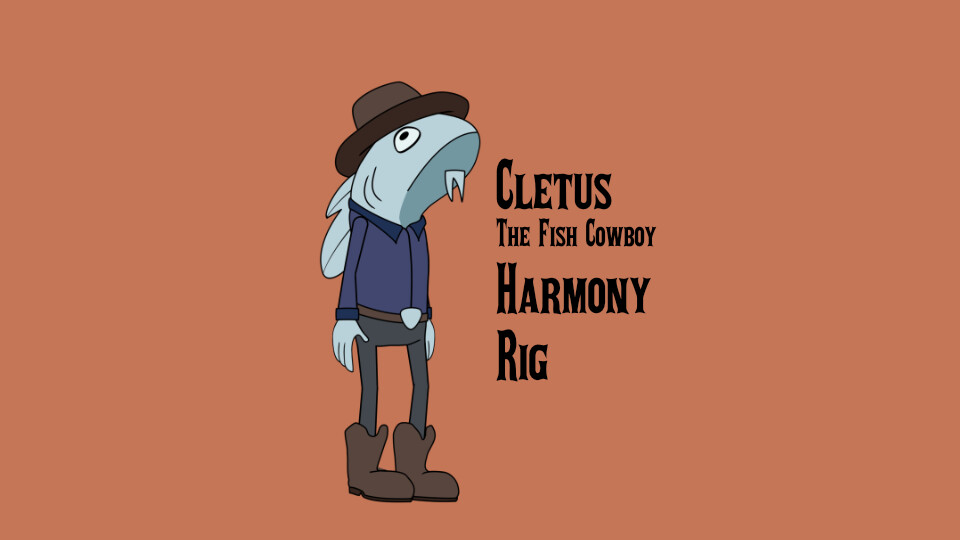 ArtStation - Cletus the Fish Cowboy Toon Boom Harmony Character Rig